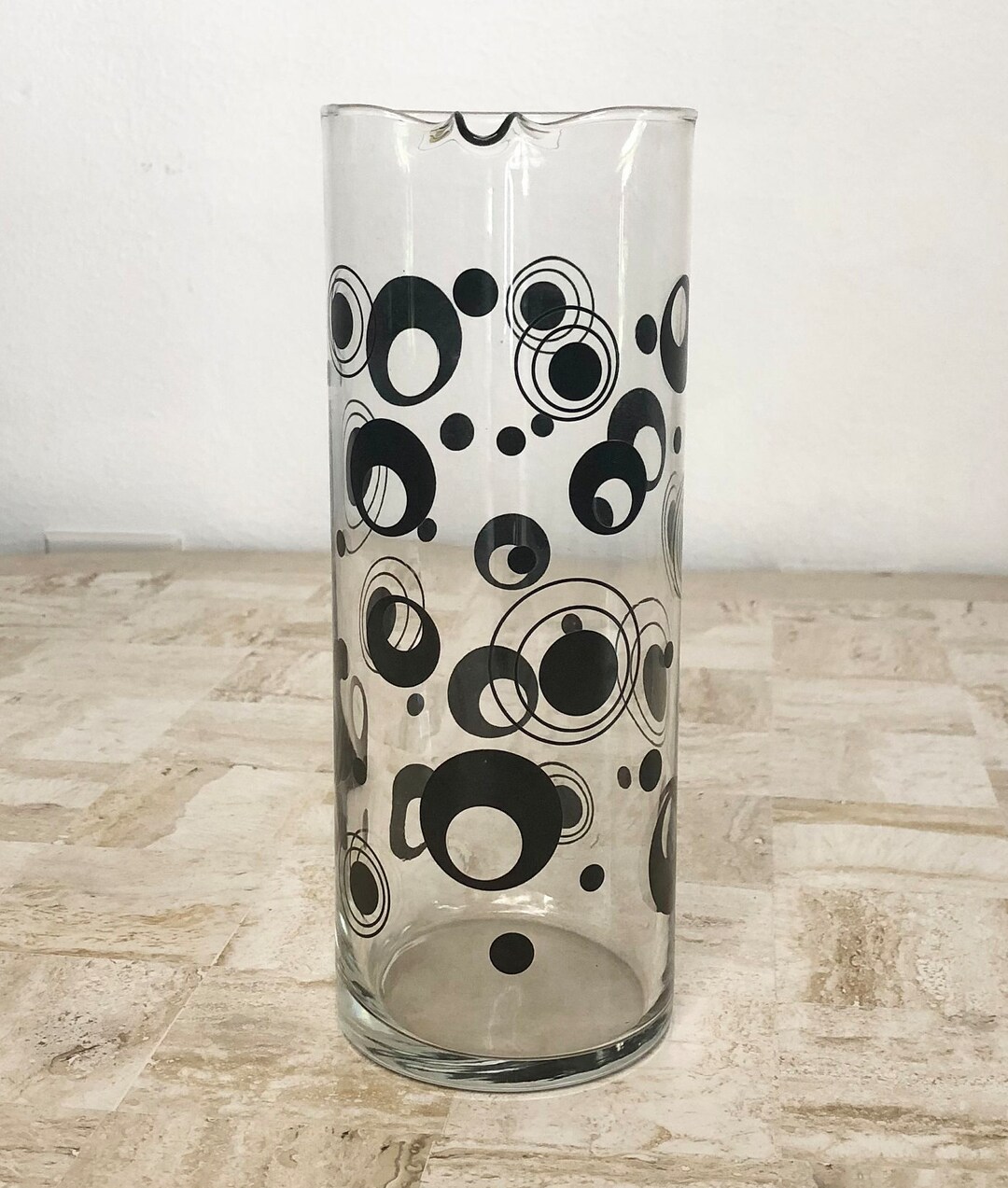 Vintage Mod Black Dot Atomic Cocktail Pitcher - Etsy