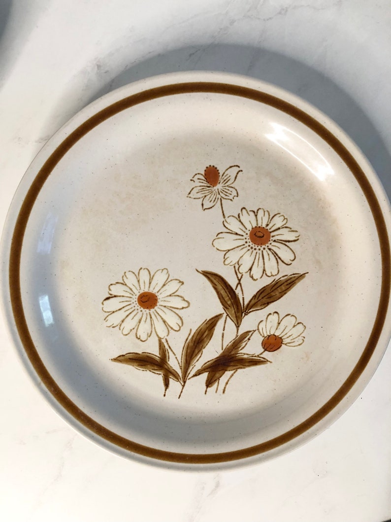 Vintage 70's Old Brook Stoneware Plate Set. Trailwoods - Etsy