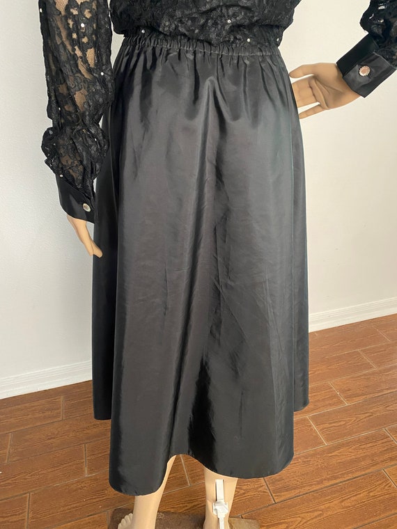 Vintage Halston III Black Lace Dress: Rhinestone Deta… - Gem