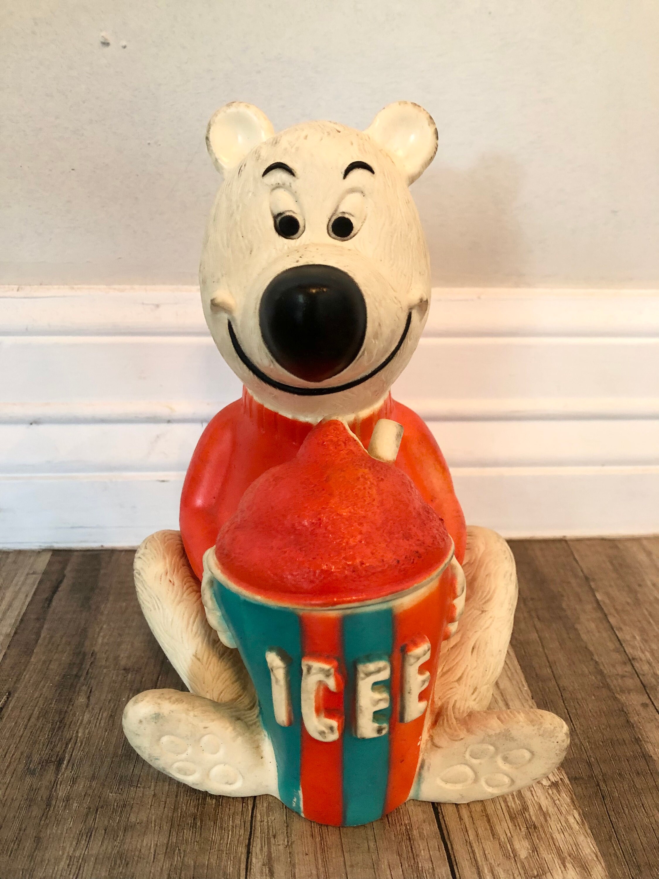 Vintage 1970's ICEE Polar Bear Squeezable Bank. - Etsy