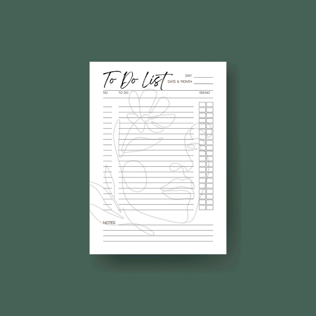 Printable Simple To-do List, US Letter, Instant Download, Blank ...