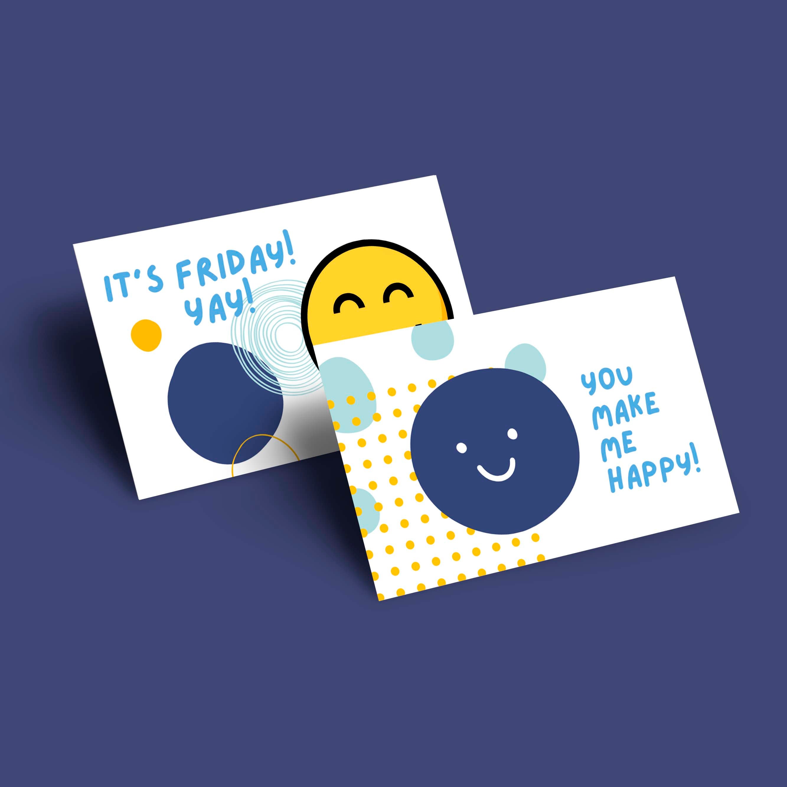 Kid's Lunch Notes, Smiley Face Lunch Notes, Smiley Face Cards, Kid's ...