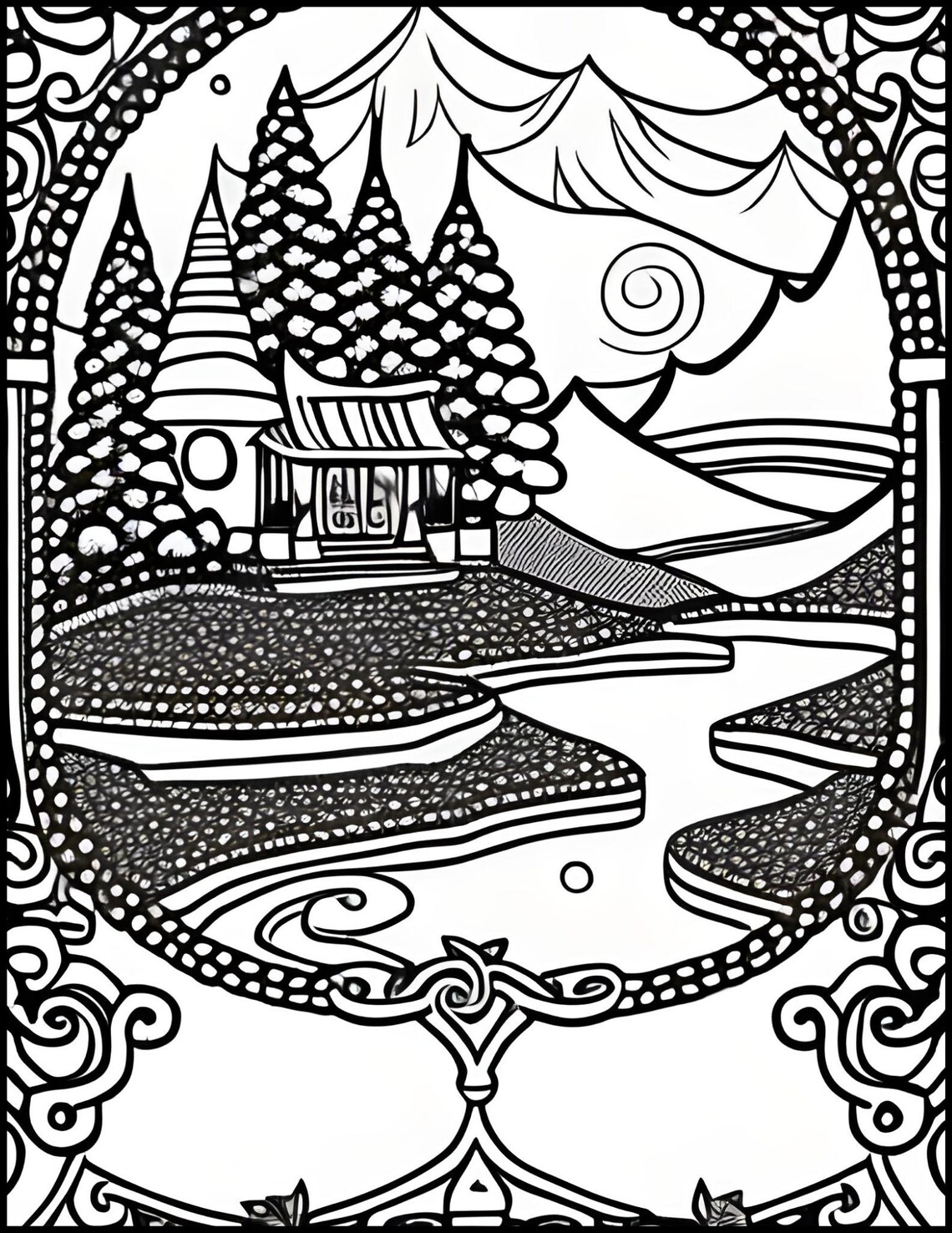 Whimsical Adventures: Printable Fantasy Land Coloring Pages Enchanting ...