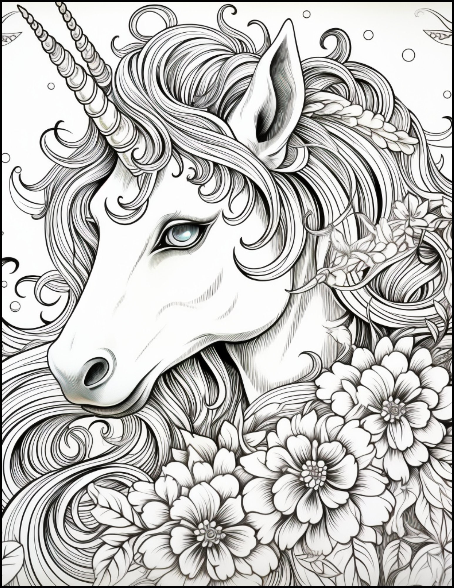 Enchanting Unicorn Coloring Pages: Printable Unicorn Illustrations for ...