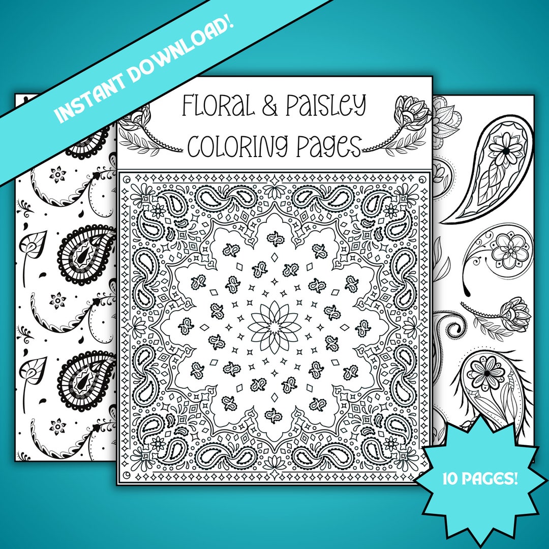 Creative Paisley Delights: Printable Paisley Coloring Pages for ...