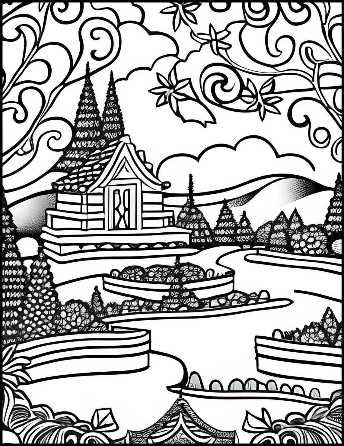 Whimsical Adventures: Printable Fantasy Land Coloring Pages Enchanting ...