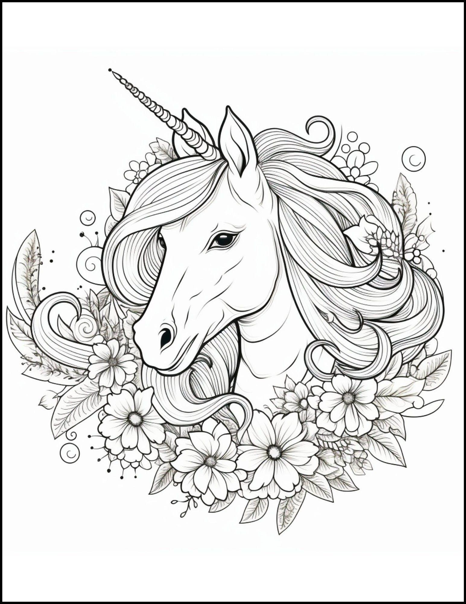 Enchanting Unicorn Coloring Pages: Printable Unicorn Illustrations for ...