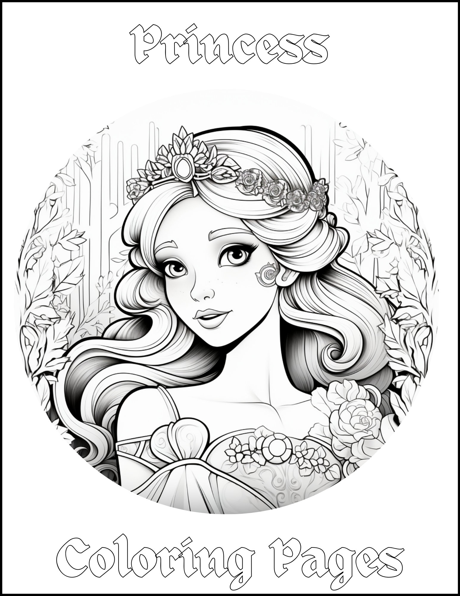 Royal Dreams: Printable Princess Coloring Pages for Kids, Enchanting ...