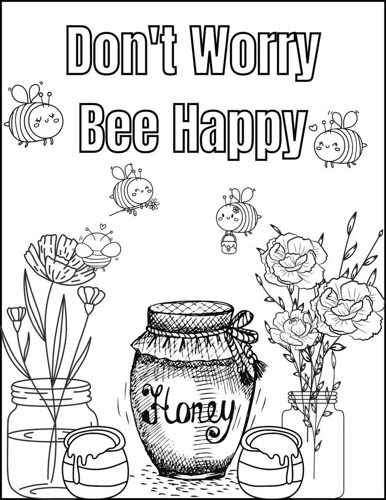Sweet as Honey: Printable Coloring Pages Featuring Whimsical and ...