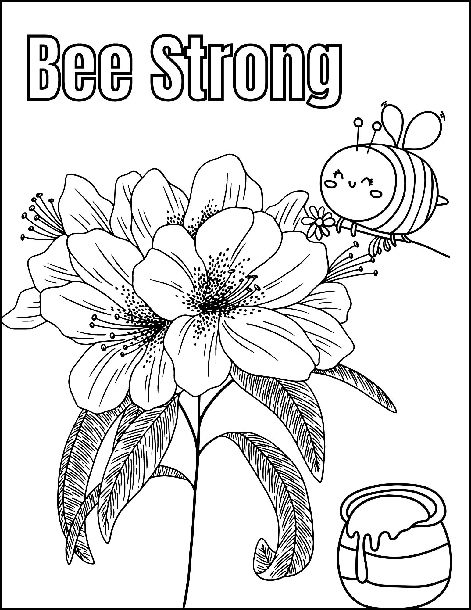 Sweet as Honey: Printable Coloring Pages Featuring Whimsical and ...