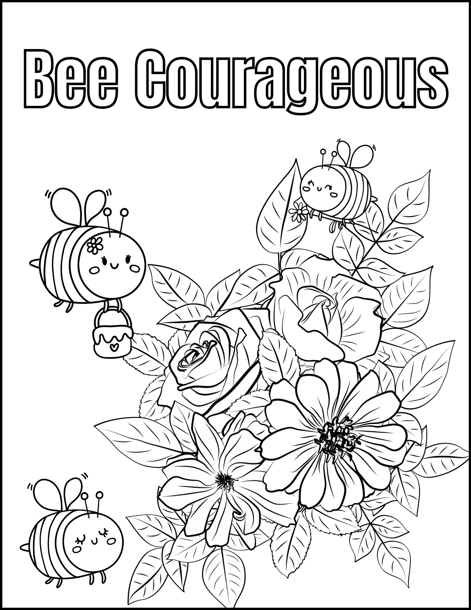 Sweet as Honey: Printable Coloring Pages Featuring Whimsical and ...