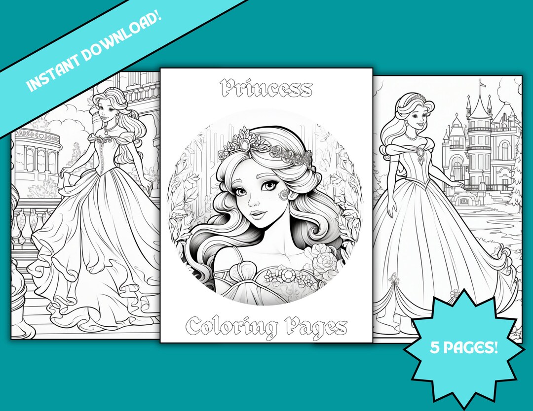 Royal Dreams: Printable Princess Coloring Pages for Kids, Enchanting ...