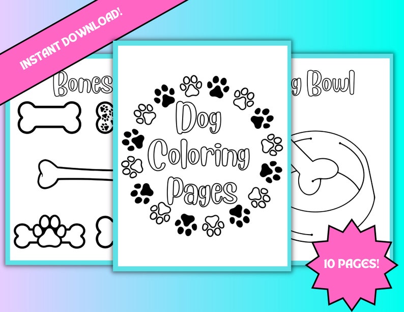 Pawsome Pals: Printable Dog Coloring Pages for Dog Lovers and Art ...