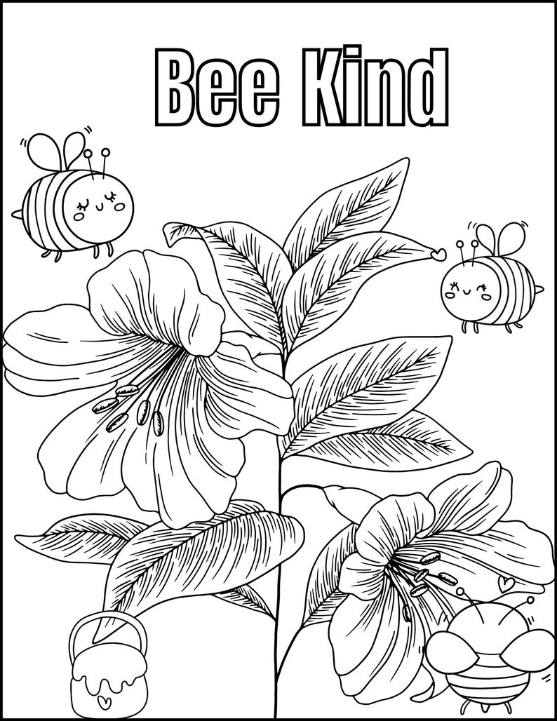 Sweet as Honey: Printable Coloring Pages Featuring Whimsical and ...