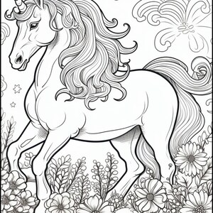 Enchanting Unicorn Coloring Pages: Printable Unicorn Illustrations for ...