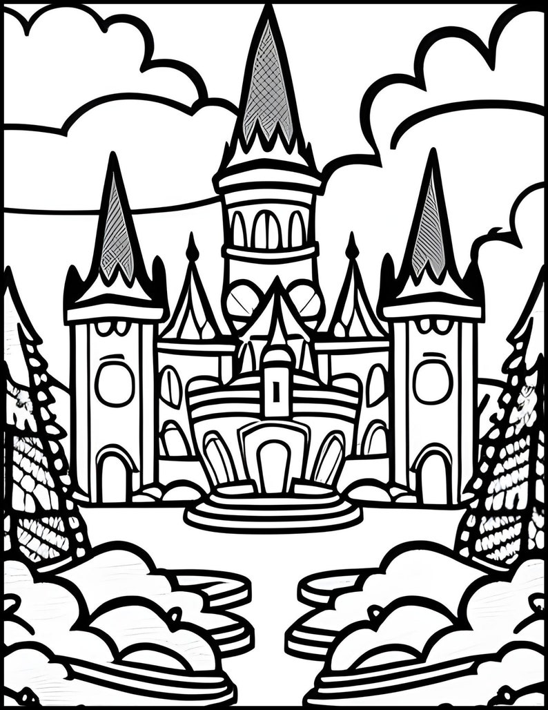 Whimsical Adventures: Printable Fantasy Land Coloring Pages ...