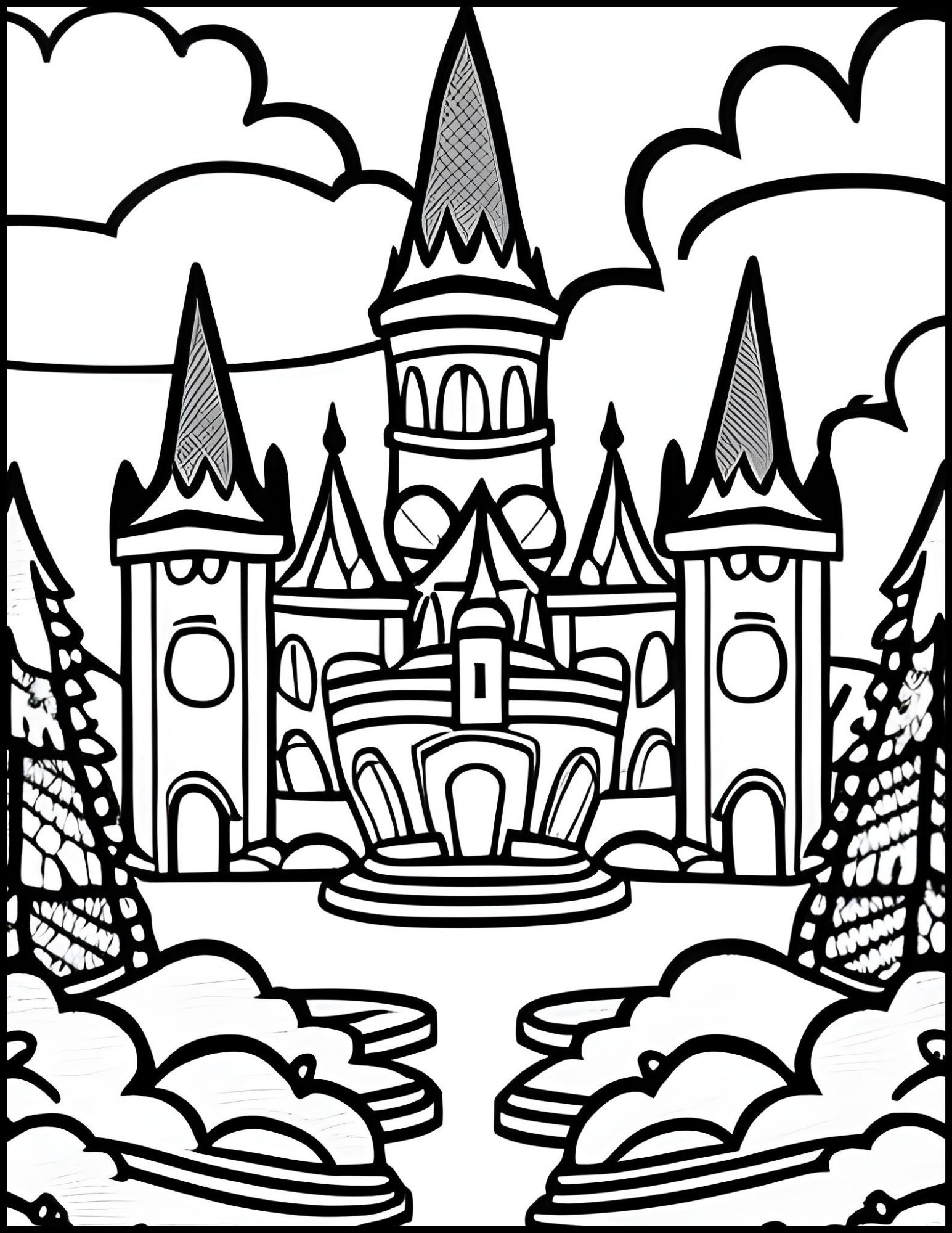Whimsical Adventures: Printable Fantasy Land Coloring Pages ...