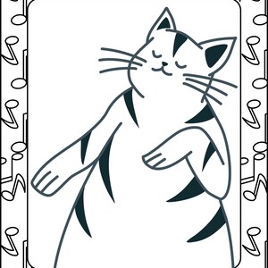 Purrfectly Relaxing: Printable Cat Coloring Pages for Stress Relief and ...