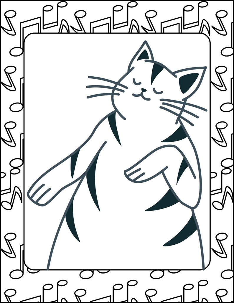 Purrfectly Relaxing: Printable Cat Coloring Pages for Stress Relief and ...