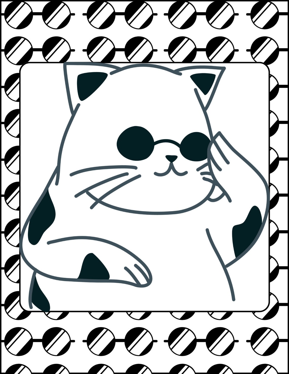 Purrfectly Relaxing: Printable Cat Coloring Pages for Stress Relief and ...