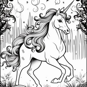 Enchanting Unicorn Coloring Pages: Printable Unicorn Illustrations for ...