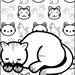 Purrfectly Relaxing: Printable Cat Coloring Pages for Stress Relief and ...