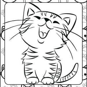 Purrfectly Relaxing: Printable Cat Coloring Pages for Stress Relief and ...