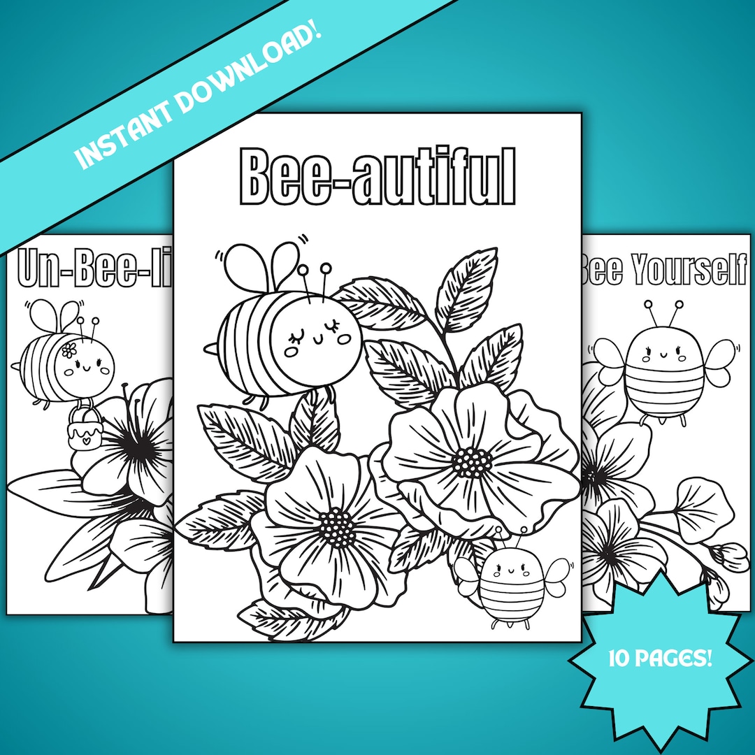 Sweet as Honey: Printable Coloring Pages Featuring Whimsical and ...