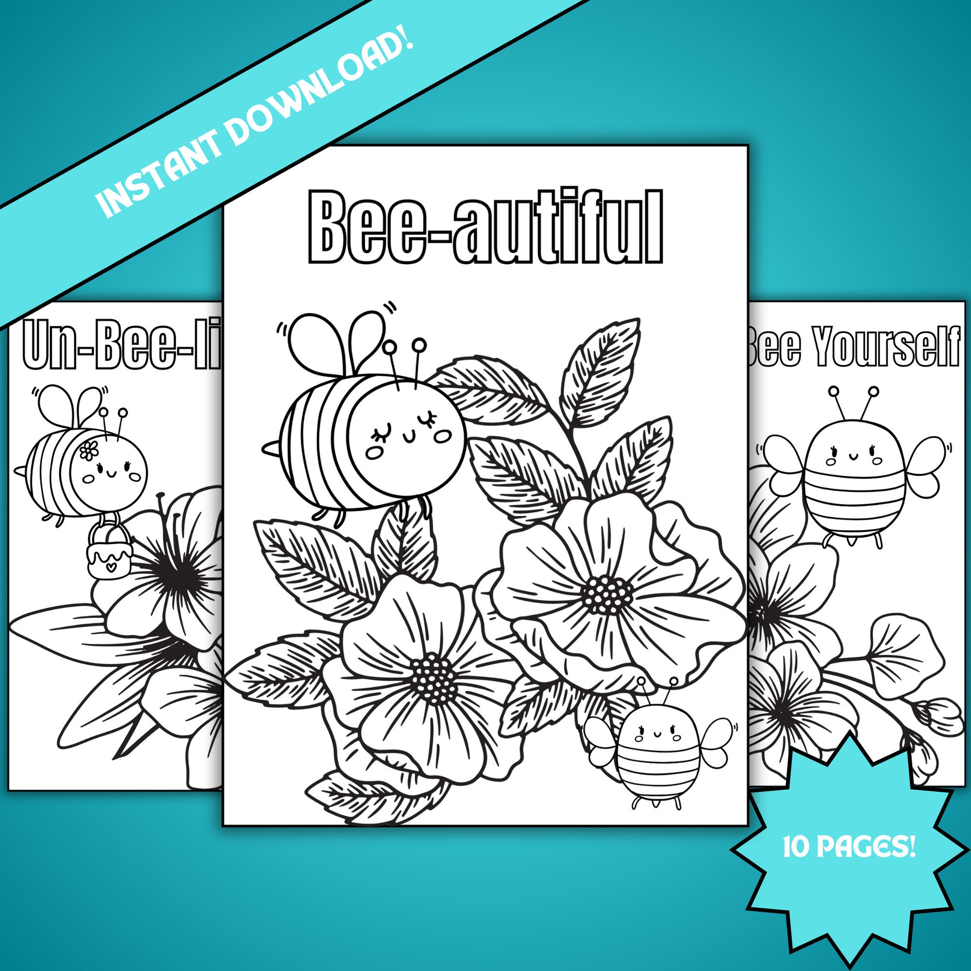 Sweet as Honey: Printable Coloring Pages Featuring Whimsical and ...