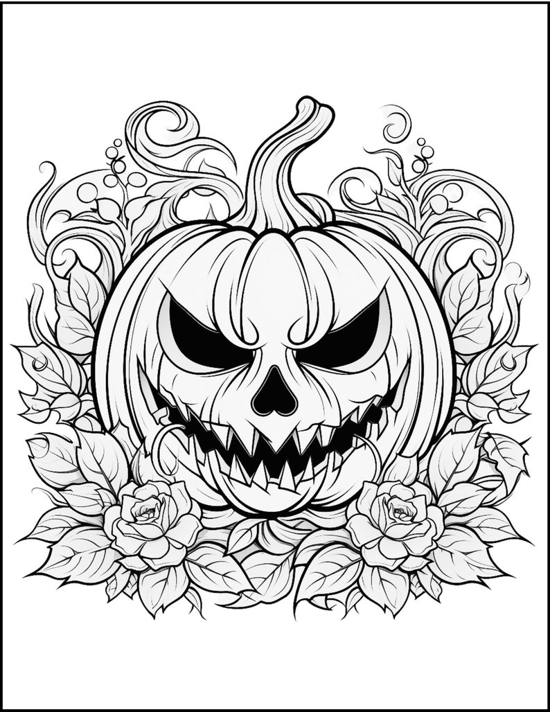 Festive Pumpkin Coloring Pages: Printable Halloween and Fallthemed ...