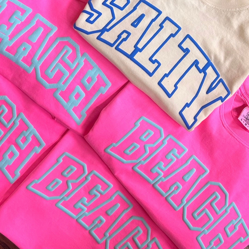 Puff Print Hoodie - Etsy