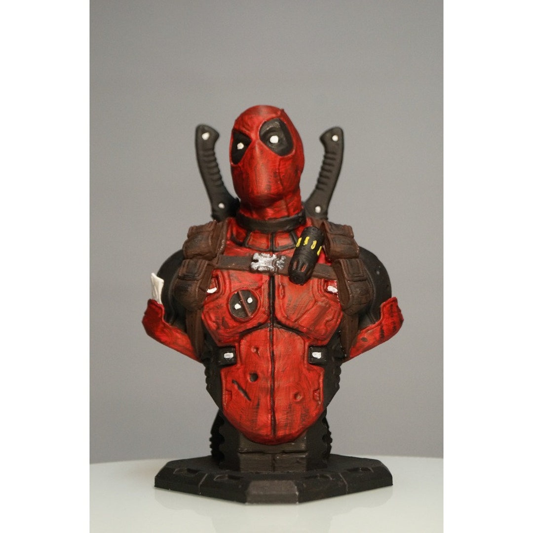 Deadpool Bust / Figure Deadpool 3D Printed-painted 16,5 Cm / 6,4, - Etsy