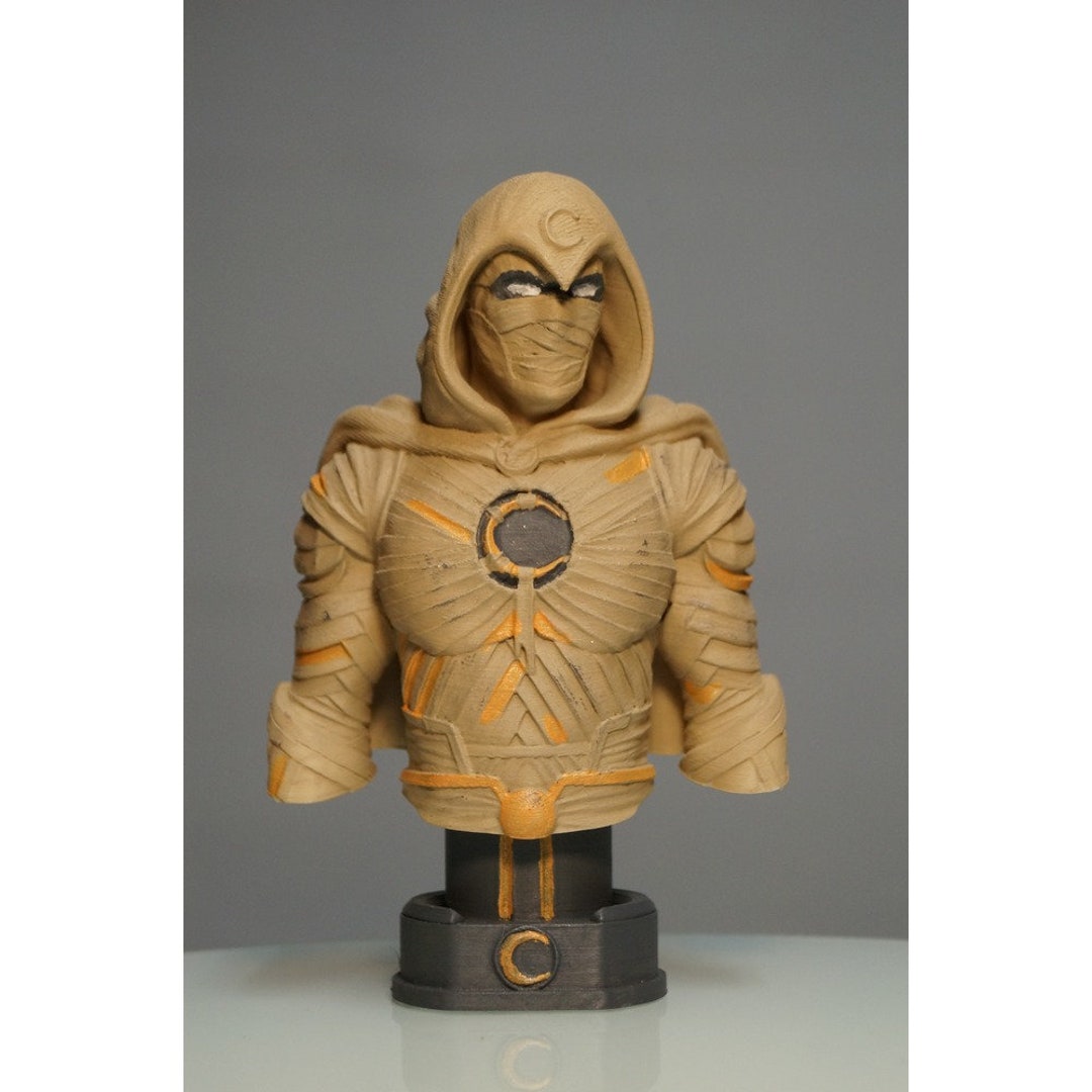 Moon Knight Bust / Figure Moon Knight-3d Printed-painted - Etsy