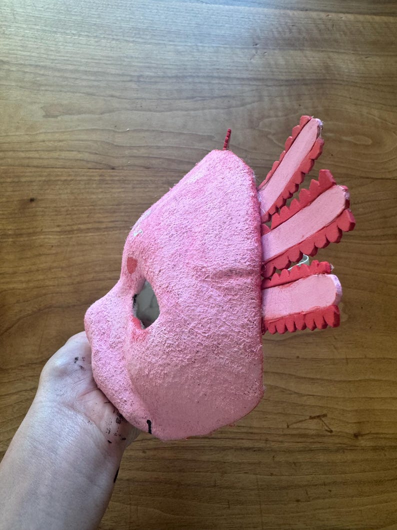 Premade Axolotl Animal Mask - Etsy