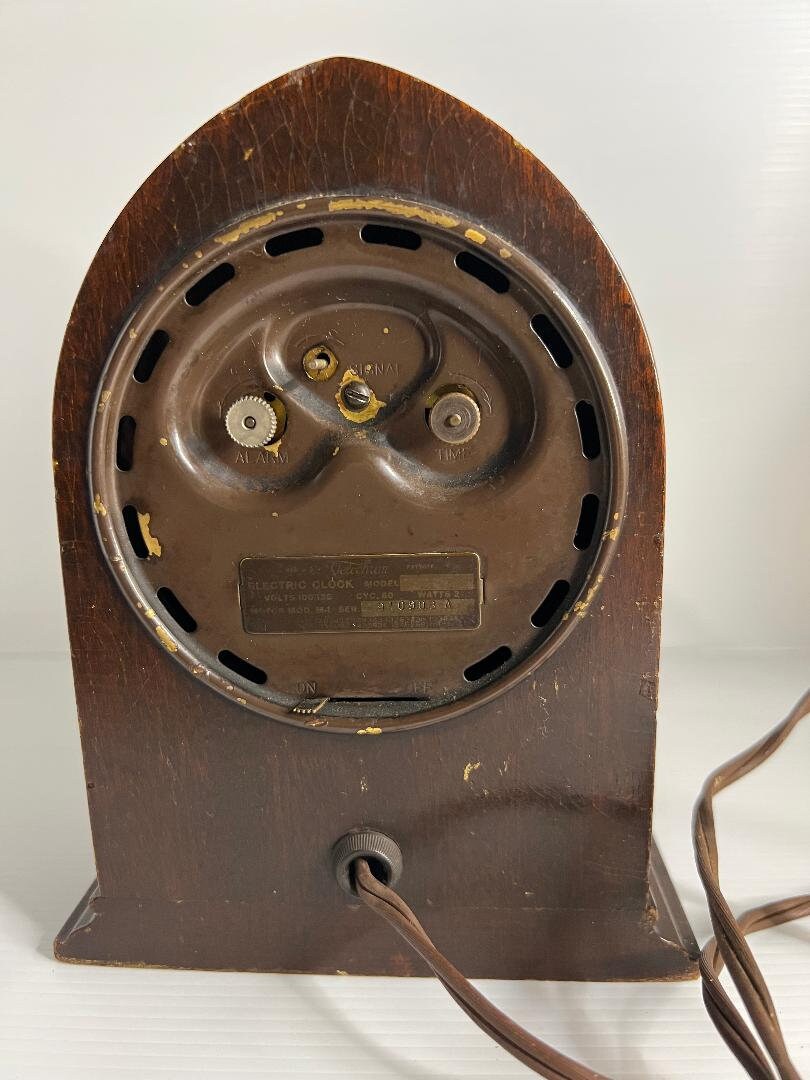 Telechron Art Deco Wood Tombstone Electric Mantle Table Clock - Etsy