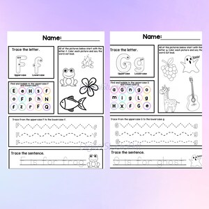 26 Alphabet All About Letters Worksheet, Preschool Worksheet, Prek ...