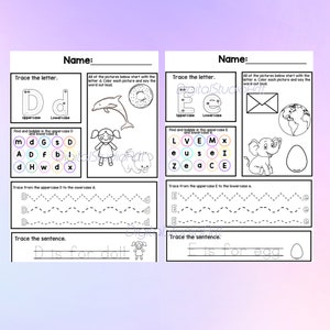 26 Alphabet All About Letters Worksheet, Preschool Worksheet, Prek ...