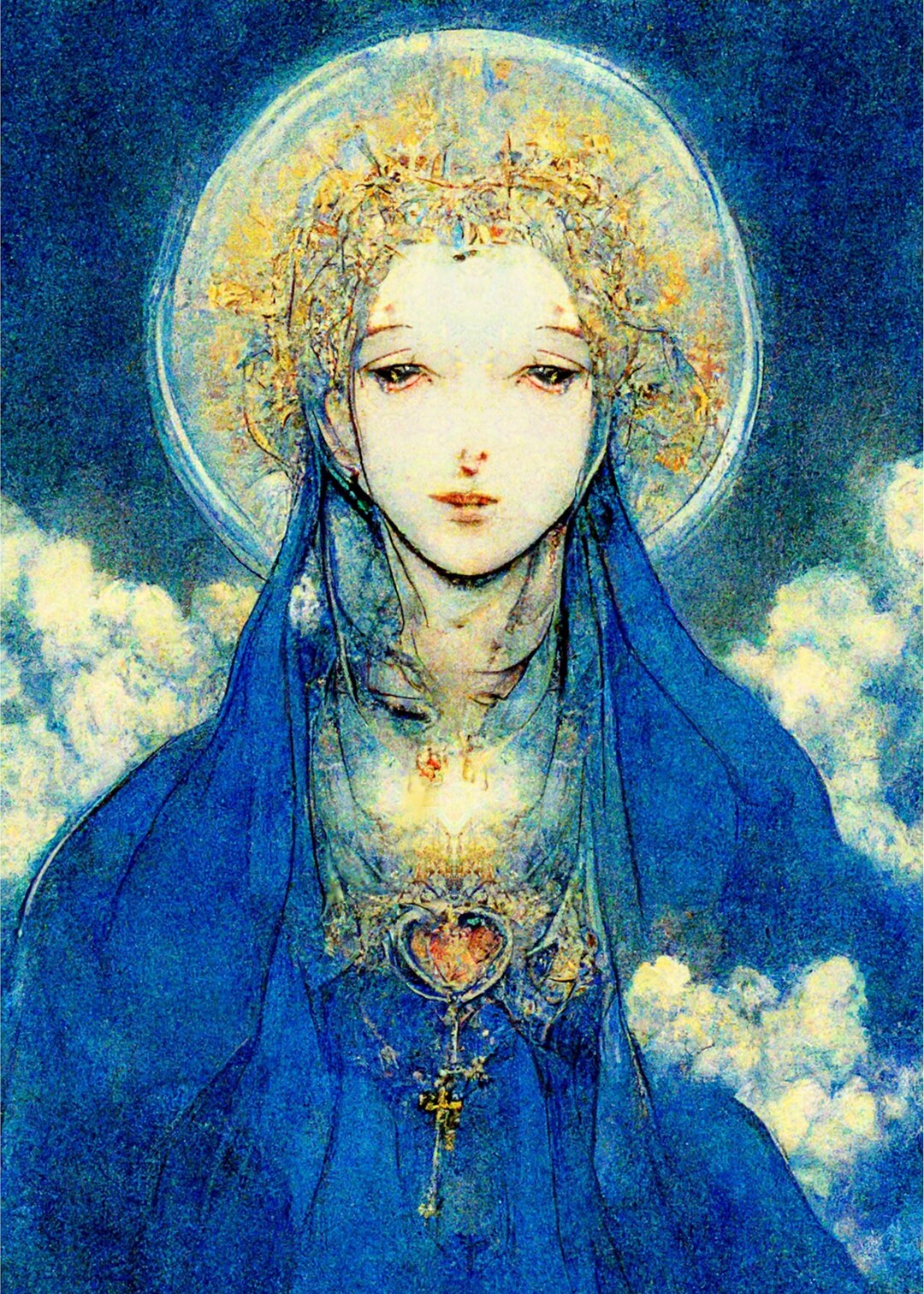 Mother of God | Holy Mary | Immaculate Virgin | Midjourney Art - Etsy