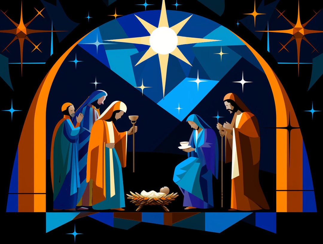 The Messiah is Born | Christian Nativity | Midjourney AI Art - Etsy UK