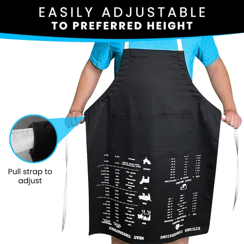 Aapron-cotton Adult Apron for Men and Women With Measuring Conversion ...