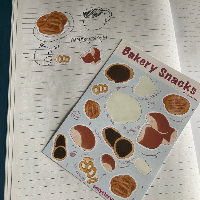Honduran Inspired Bakery Snacks/sweets Sticker Sheet - Etsy