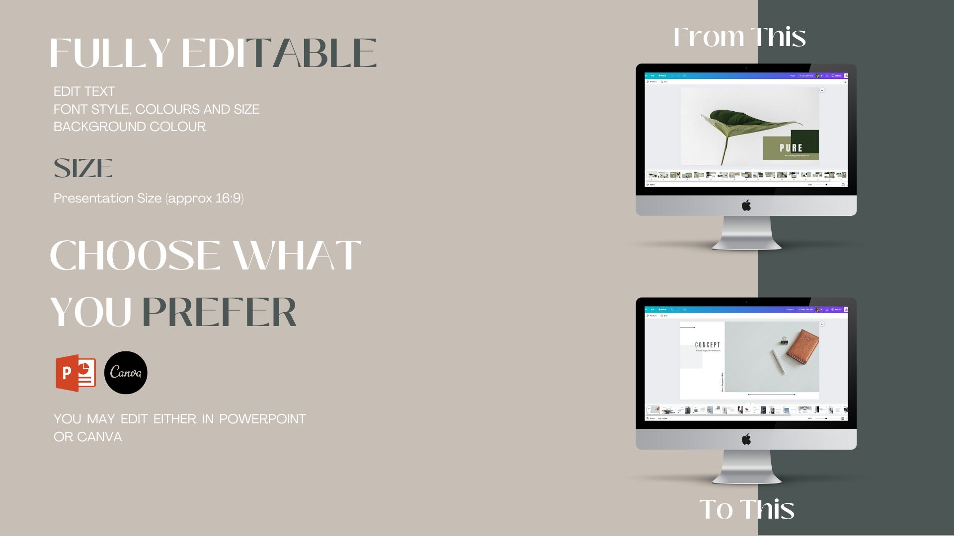 Clean Green Magazine Canva Slide, Minimal Nature Art Design Powerpoint ...