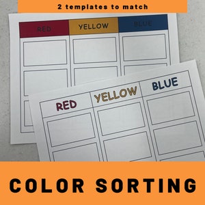 Color Sorting Activity Printable | Real Images | Color Matching Game ...