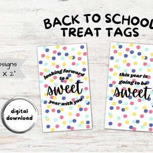 Printable Back to School Treat Tags for Students From Teachers - Etsy