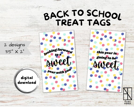 Printable Back to School Treat Tags for Students From Teachers - Etsy
