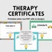 Certificate Template for Pediatric Therapy Printable Letter Size ...