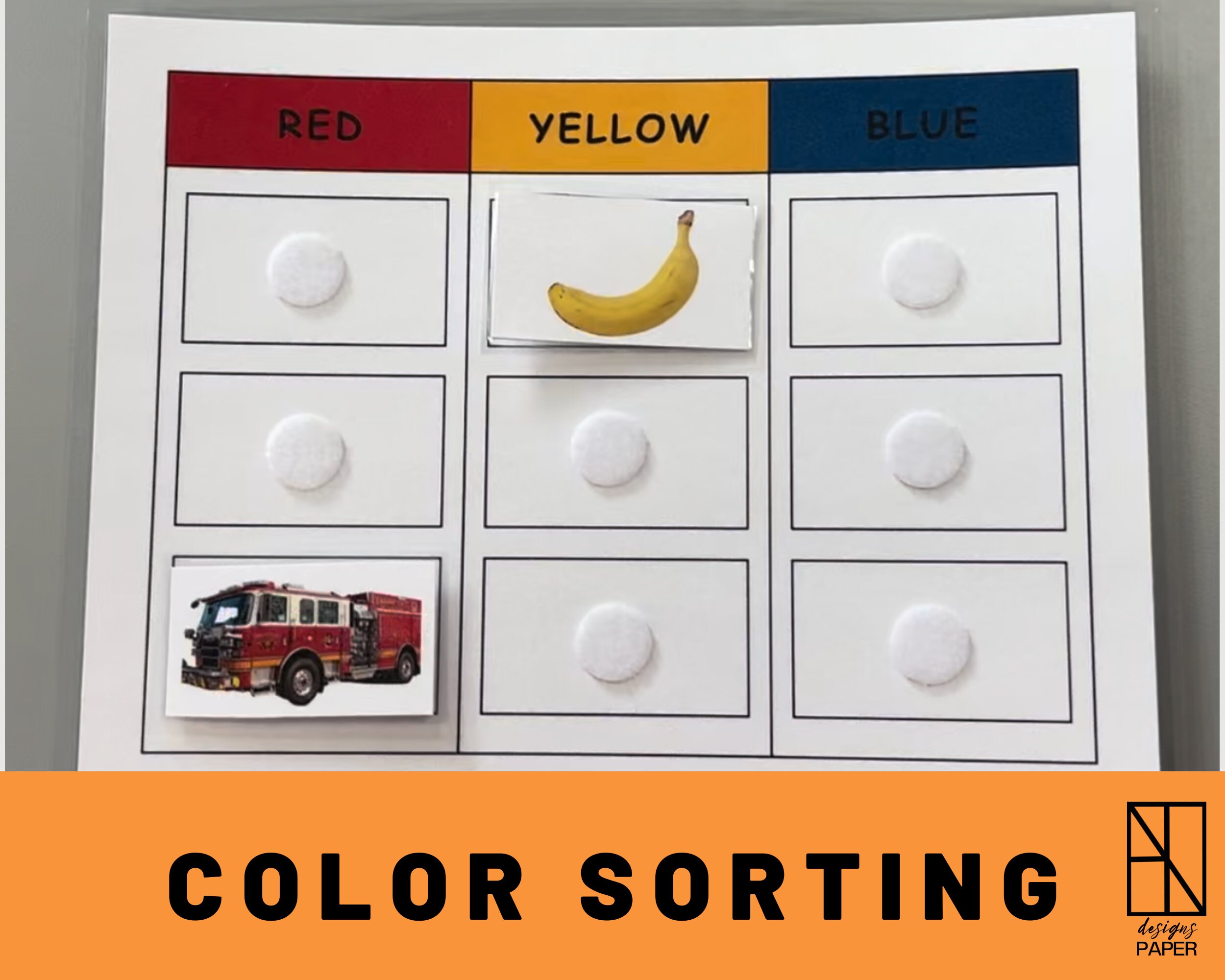 Color Sorting Activity Printable Real Images Color Matching Game ...