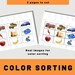 Color Sorting Activity Printable | Real Images | Color Matching Game ...