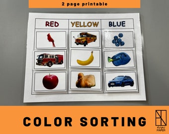 Color Matching Printable Game - Etsy