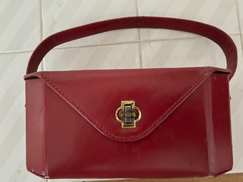 Vintage Red Box Purse - Etsy